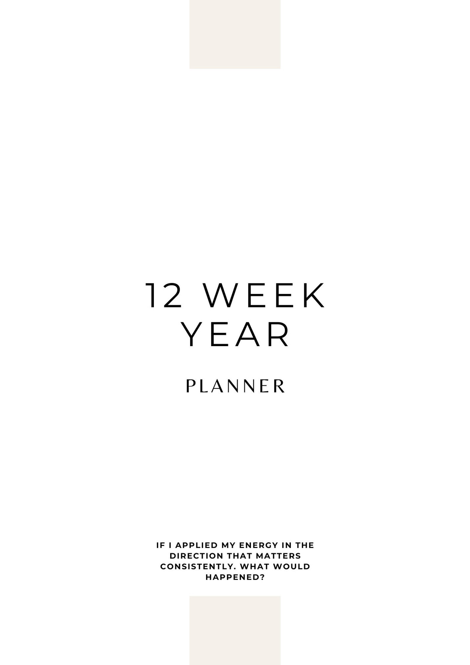 12 Week Year Planner - Digital Download. 12 Week Planner to Help ...