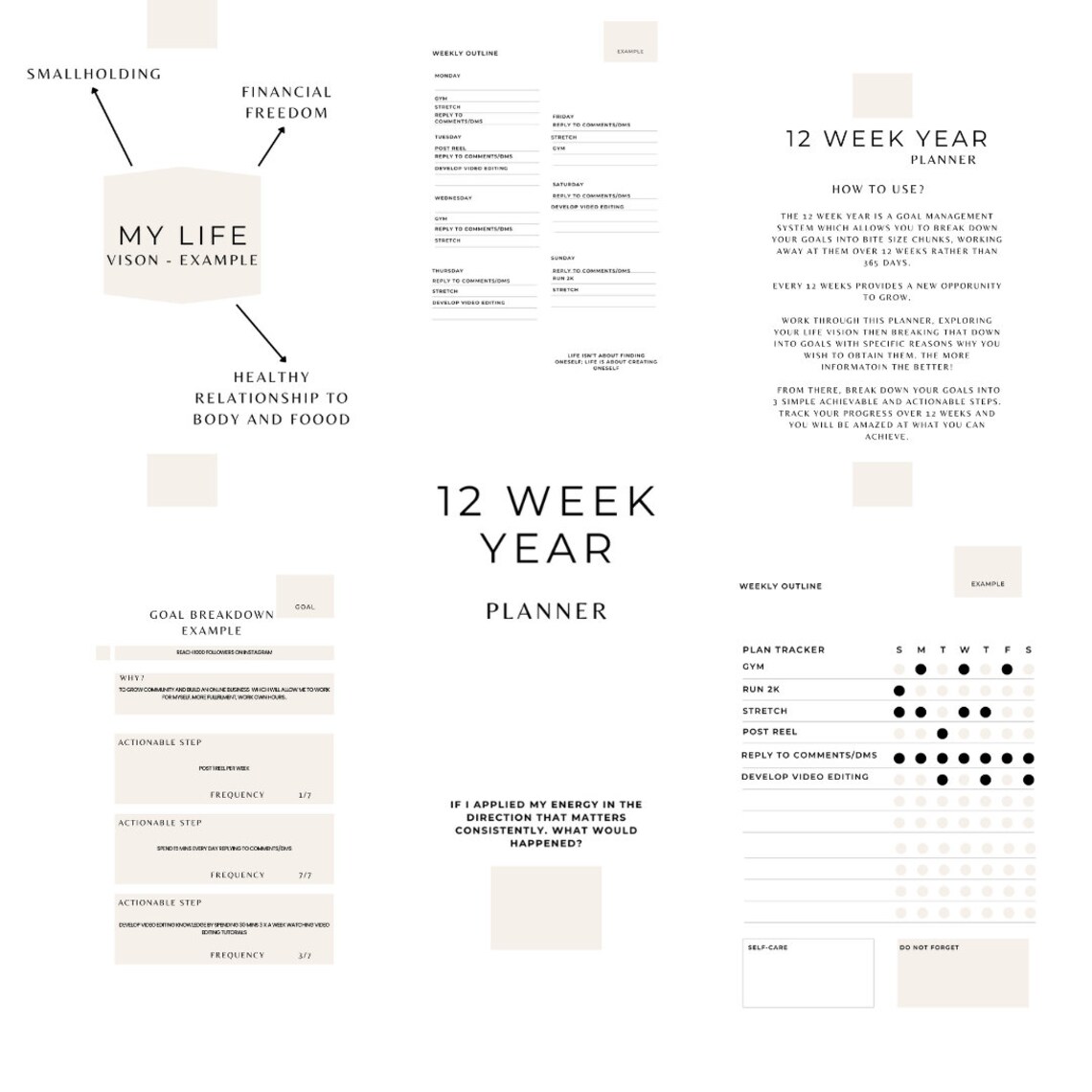 12 Week Year Planner - Digital Download. 12 Week Planner to Help ...