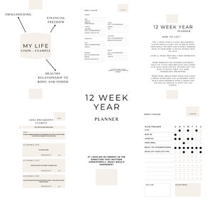 12 Week Year Planner - Digital Download. 12 Week Planner to Help ...