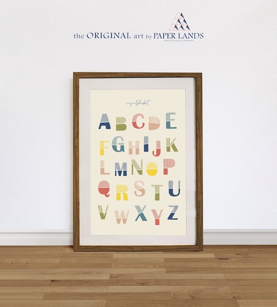 Alphabet Poster ABC Poster Poster for Kids Room - Etsy