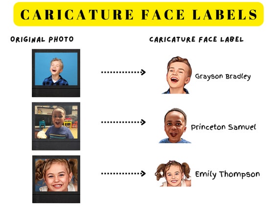 Daycare Labels Name Labels School Labels Face Labels - Etsy