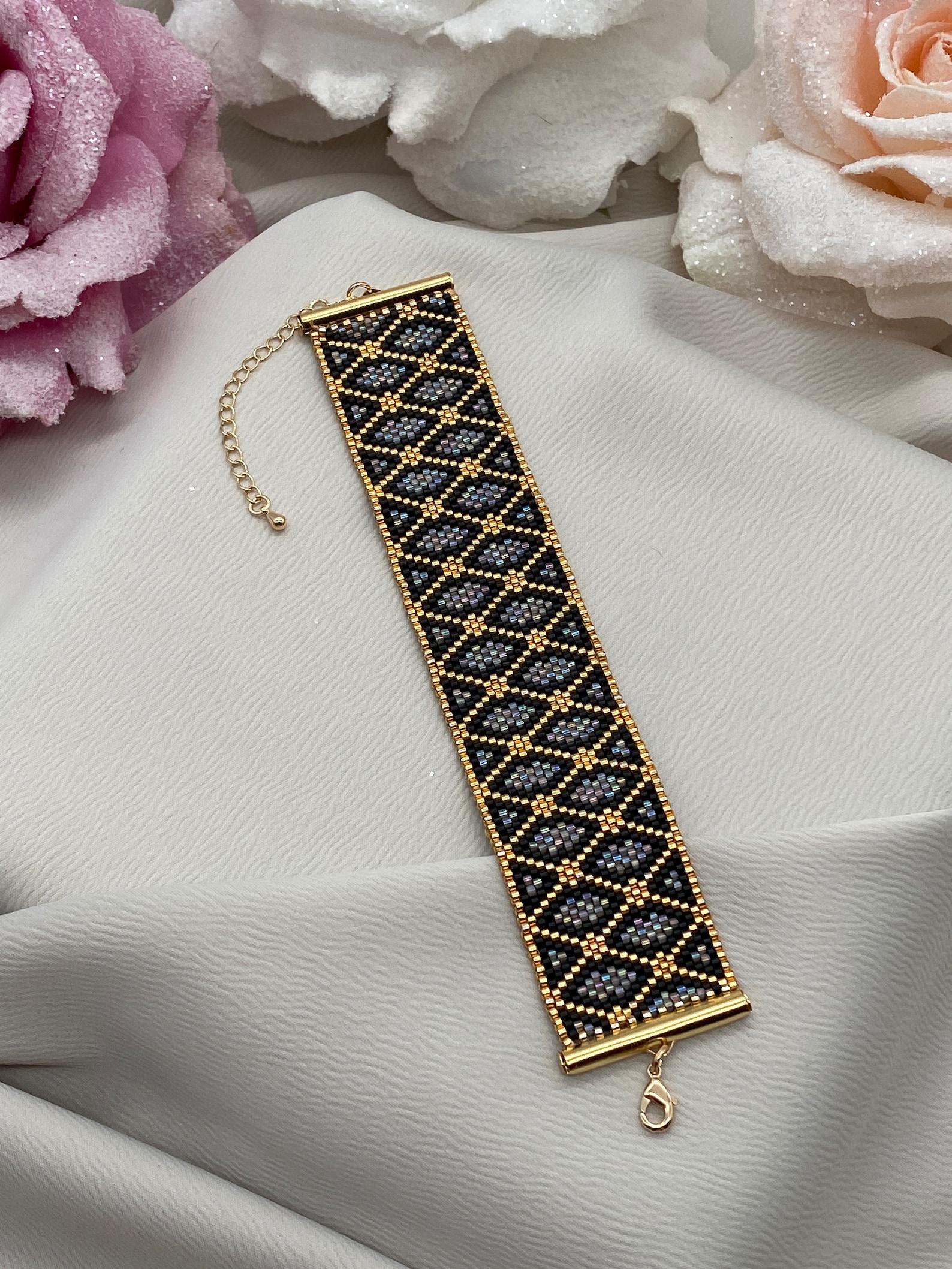 PDF Pattern Beaded Bracelet | Miyuki Delica Bracelet Diagram | Even ...