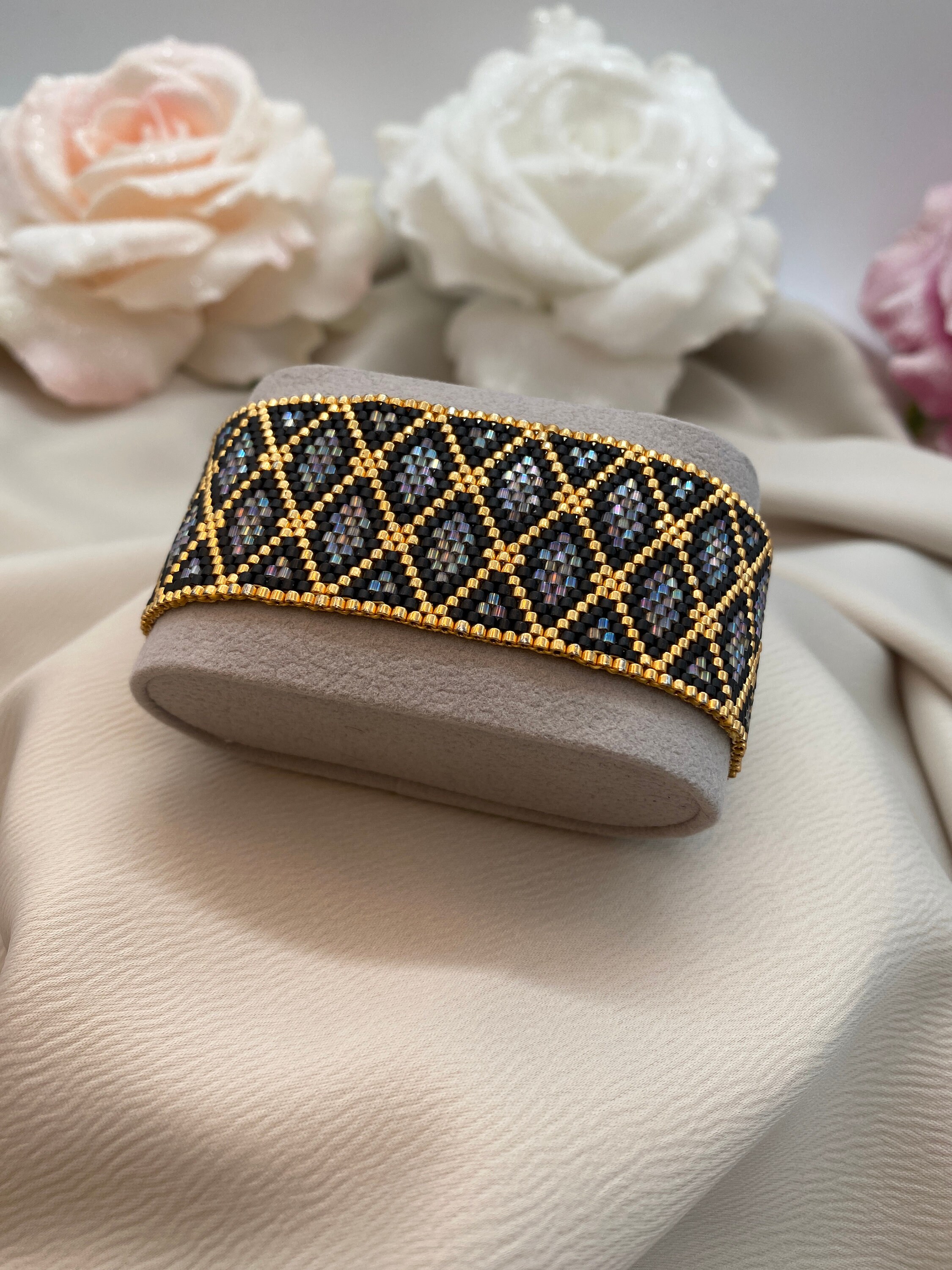 PDF Pattern Beaded Bracelet | Miyuki Delica Bracelet Diagram | Even ...