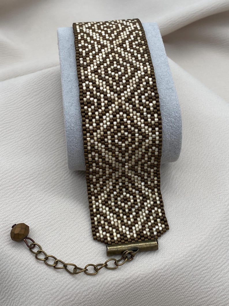 PDF Pattern Beaded Cuff Bracelet | Miyuki Delica Bracelet Scheme ...