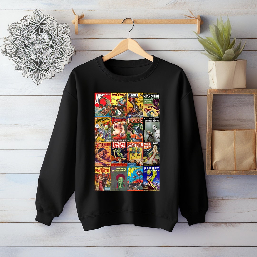 Retro Sci-fi Pulp Mag Covers Sweatshirt | Unisex, Vintage Science ...