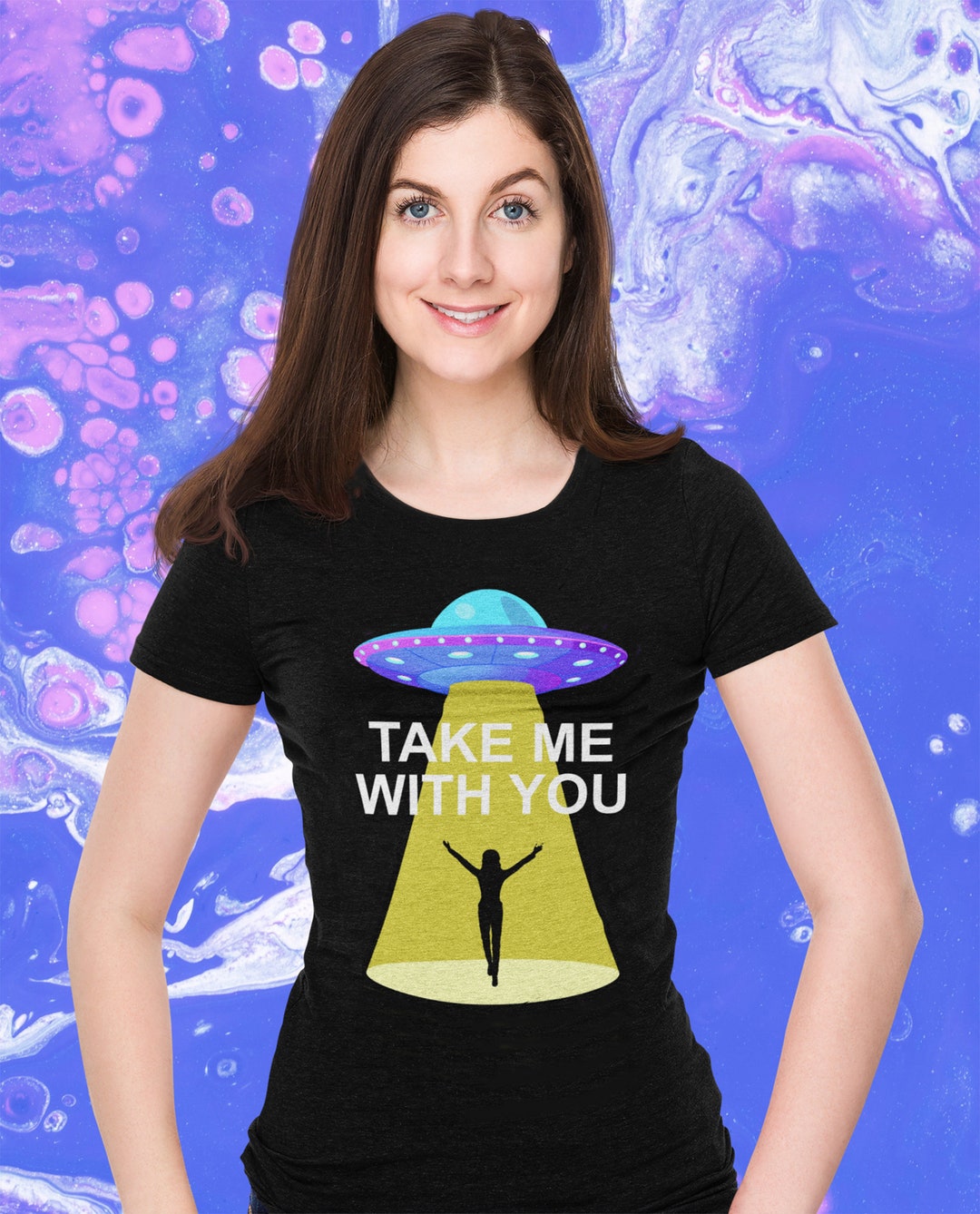 Alien Abduction T-shirt | Flying Saucer, UFO, Sci-fi - Etsy