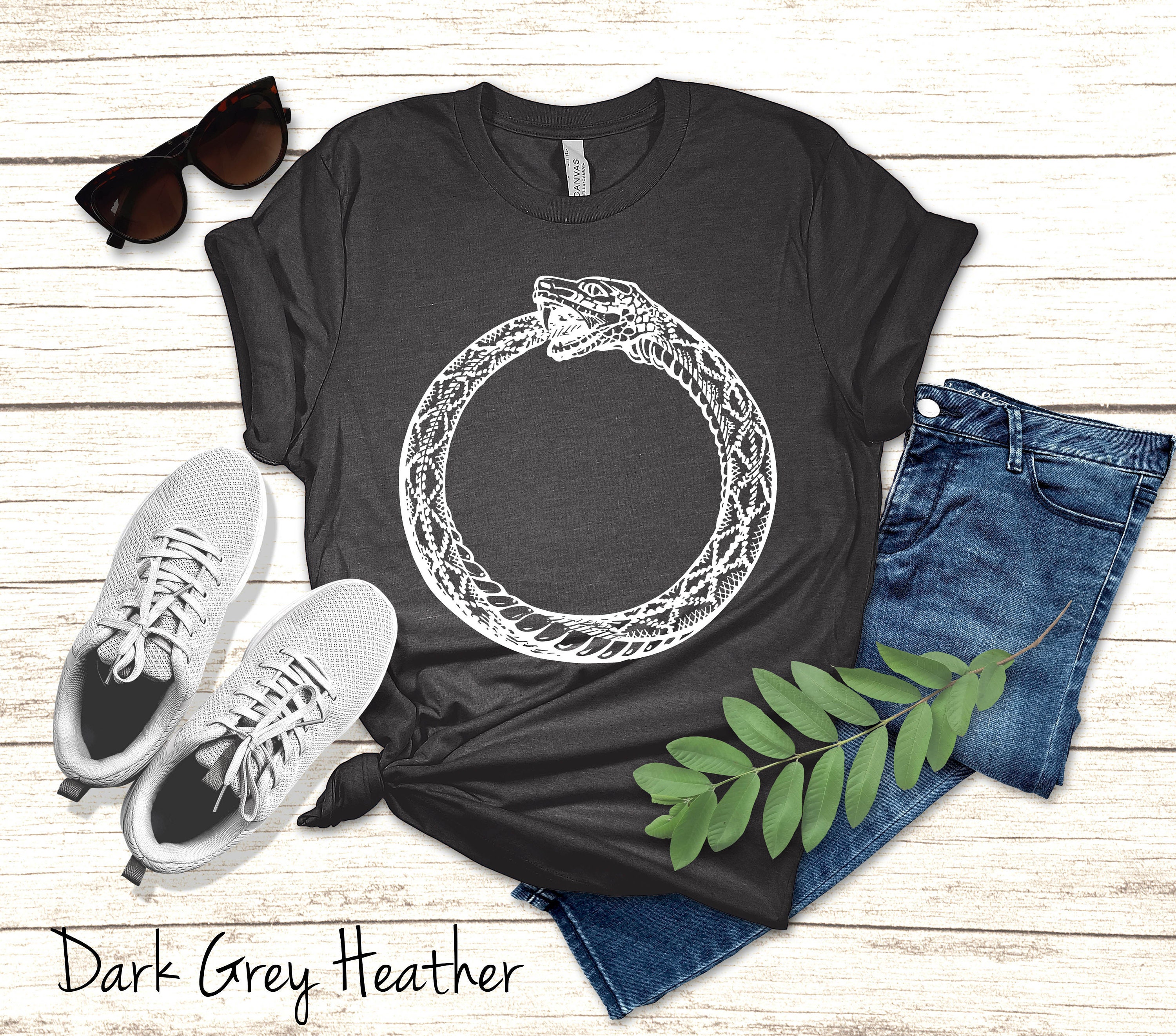 Ouroboros Snake T-shirt | Gothic Spooky Fashion Tee - Etsy