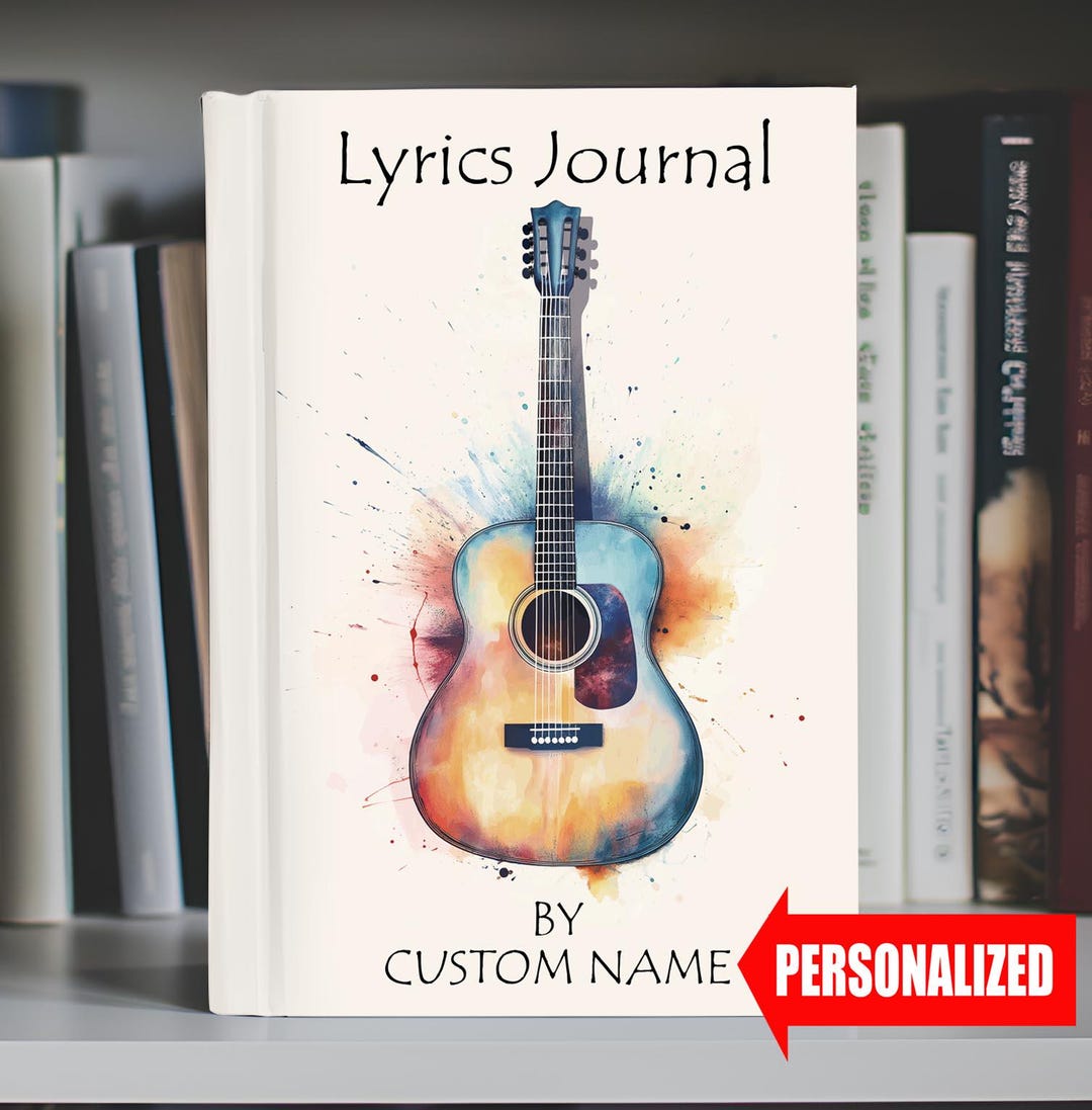 Personalized Lyric Journal, Custom Songwriters Notebook, Musician Song ...