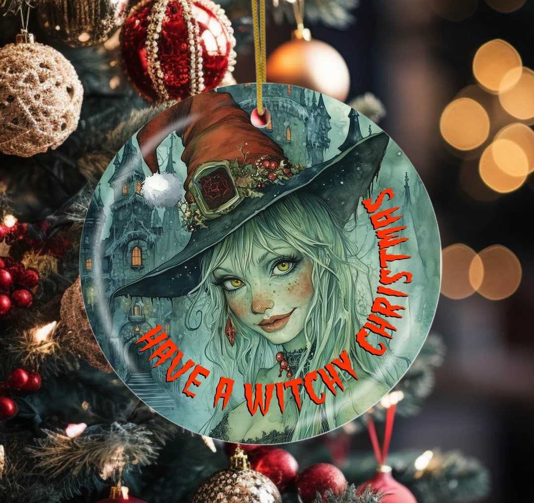 Spooky Christmas Witch Ornament, Unique Gothic Christmas Decoration ...