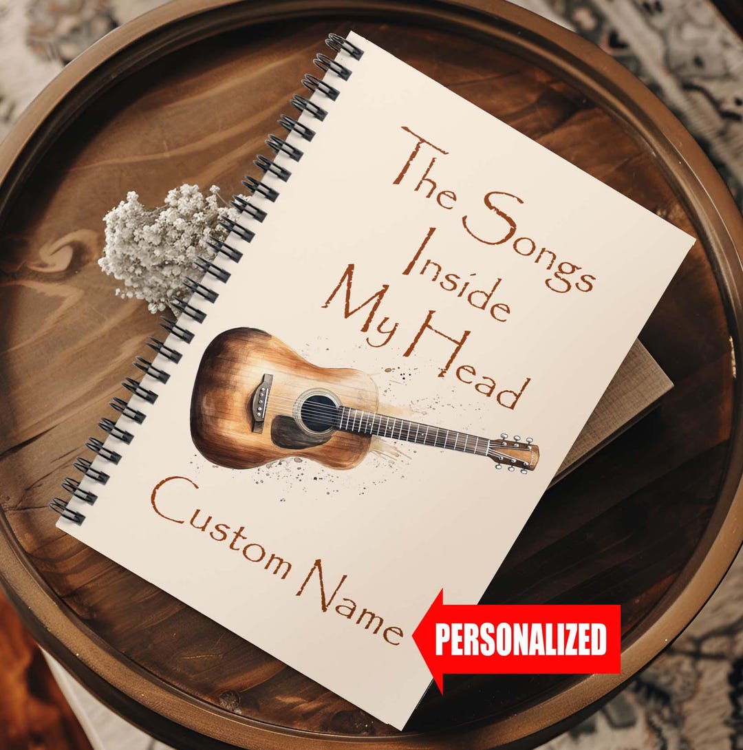 Personalized Lyric Journal, Custom Songwriter Notebook, Musician Song ...