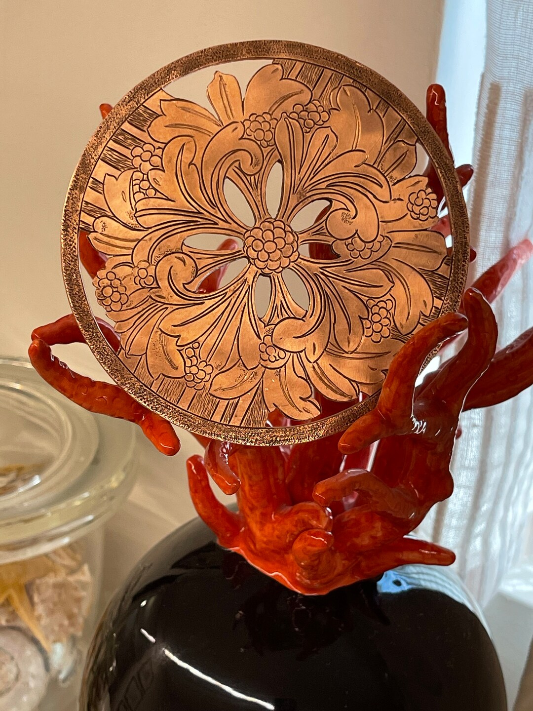 COASTER Ornamental Copper Coaster - Etsy