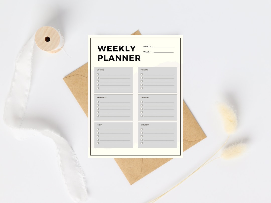 Modern Weekly Planner, Printable Weekly Planner, Weekly Planner, Office ...