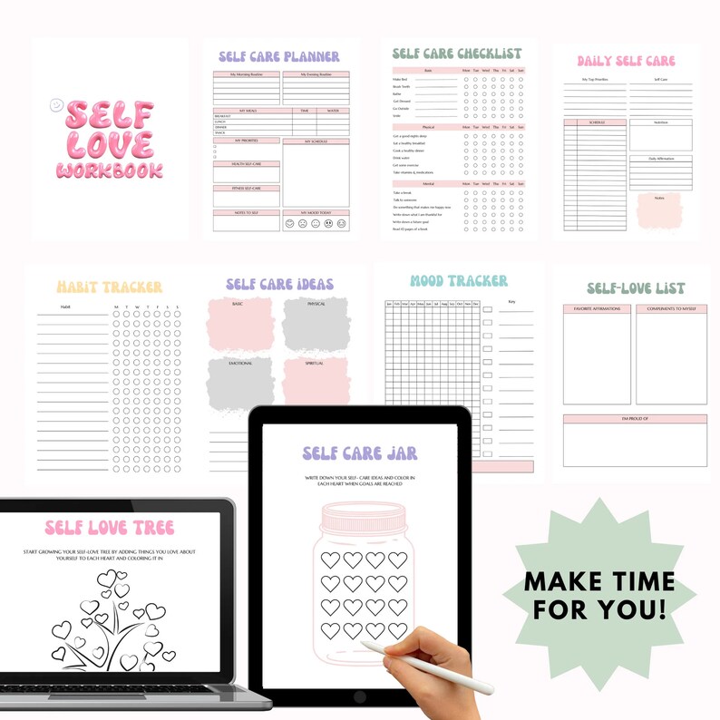 Self Care Journal, Self Care Workbook, Self Love, Burnout, Stress ...