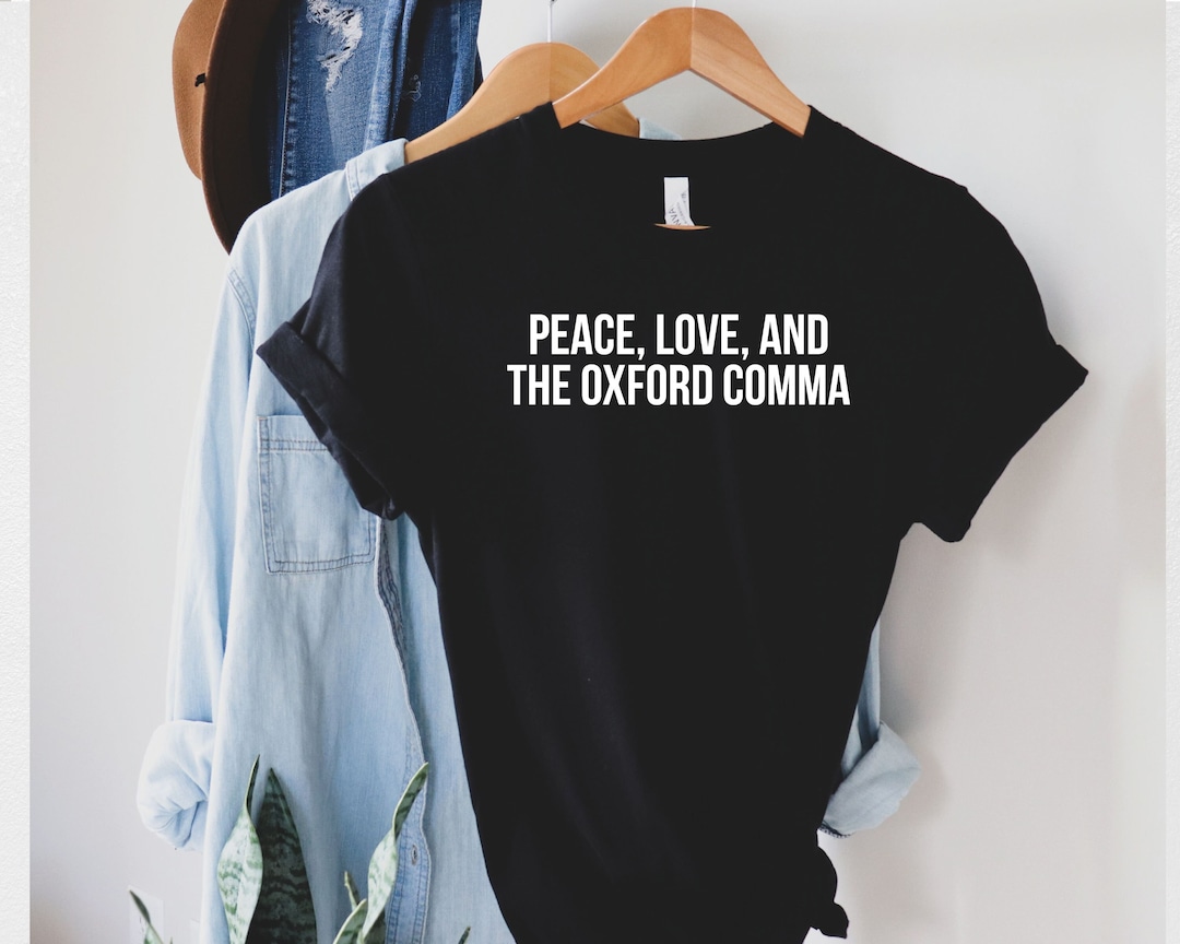 Oxford Comma T-shirt: English Grammar Linguistics Humor Shirt - Etsy