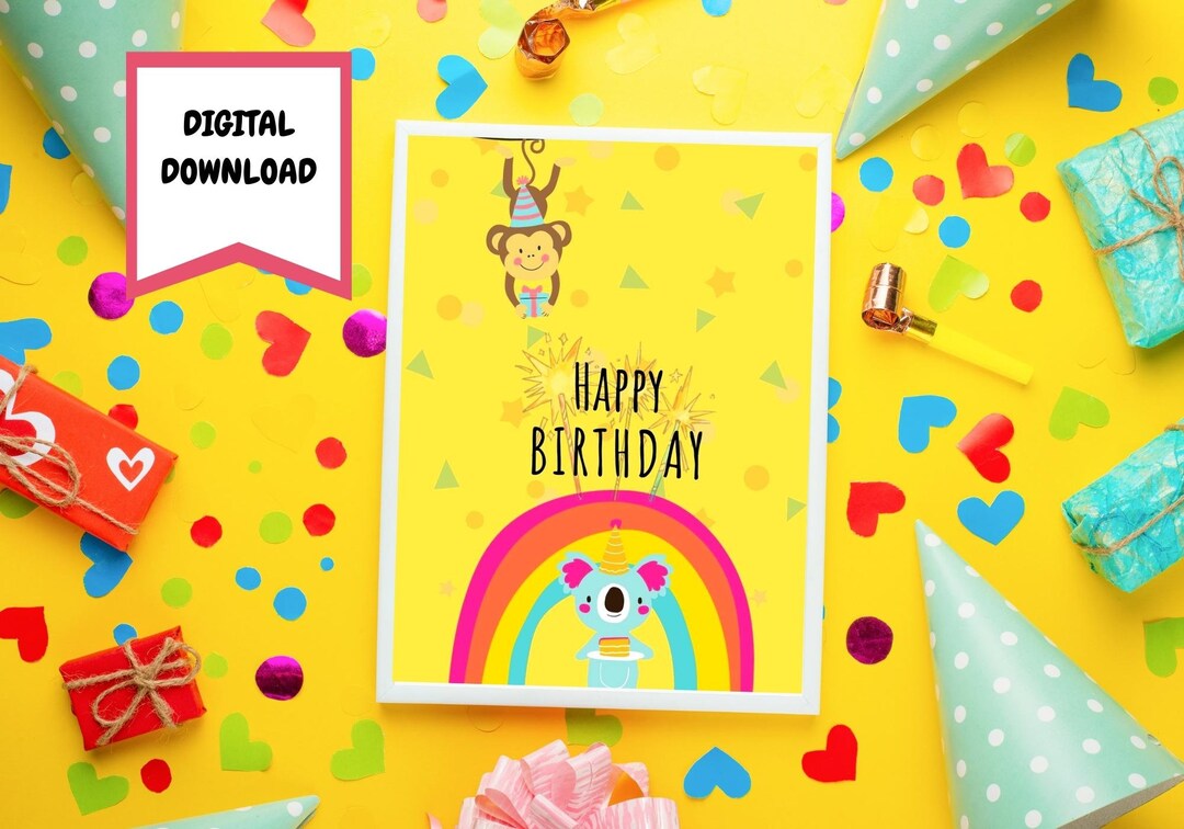 10x7 Birthday Card | Printable Birthday Card | Digital Card | Happy ...