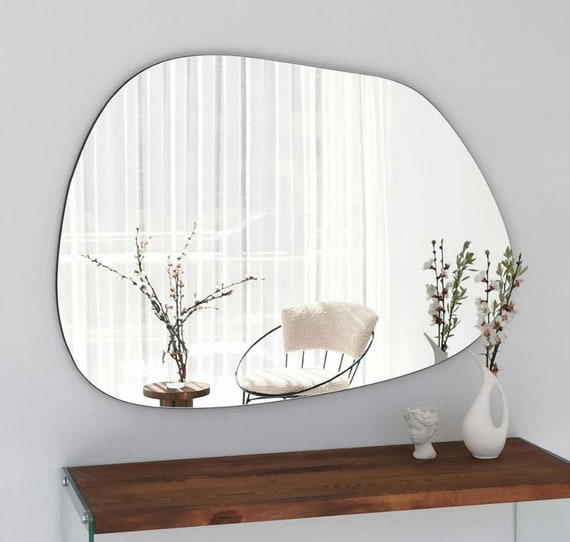 Asymmetrical Wall Mirror Asymmetric Mirror Aesthetic Mirror - Etsy