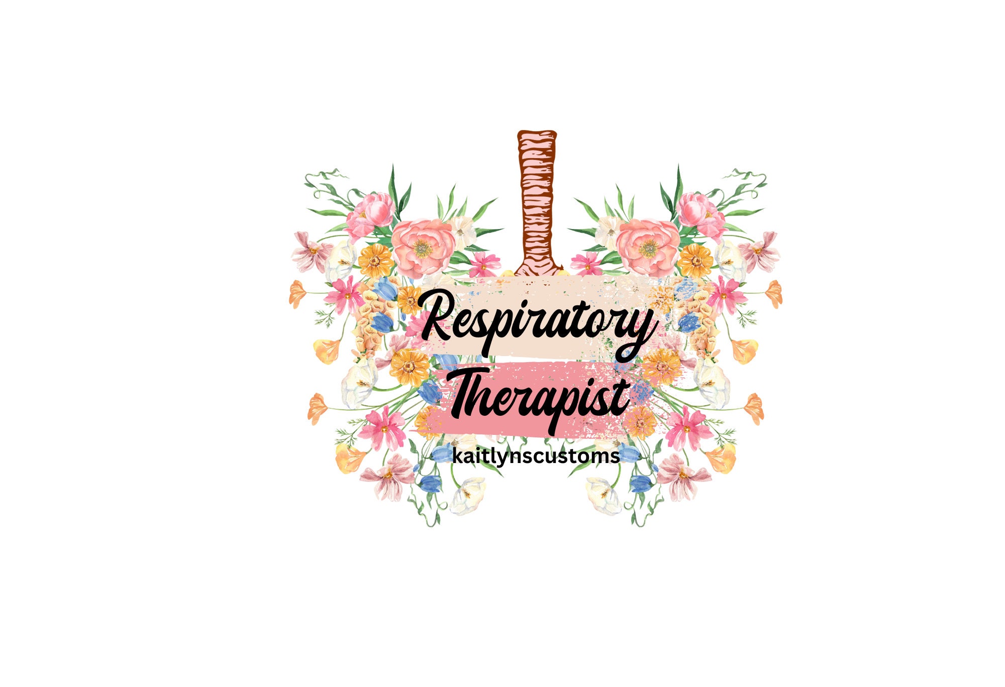Respiratory Sublimation Floral Lungs PNG - Etsy