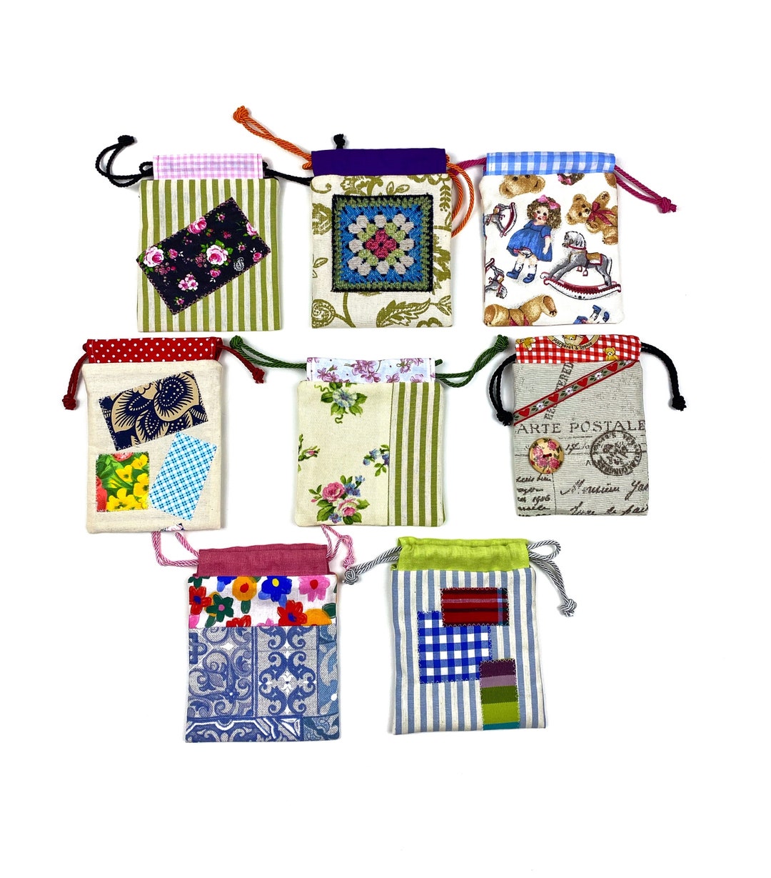 Storage Bag, Gift Bag, Fabric Pouch, Sac Pochon, Fabric Bag, Patterned ...