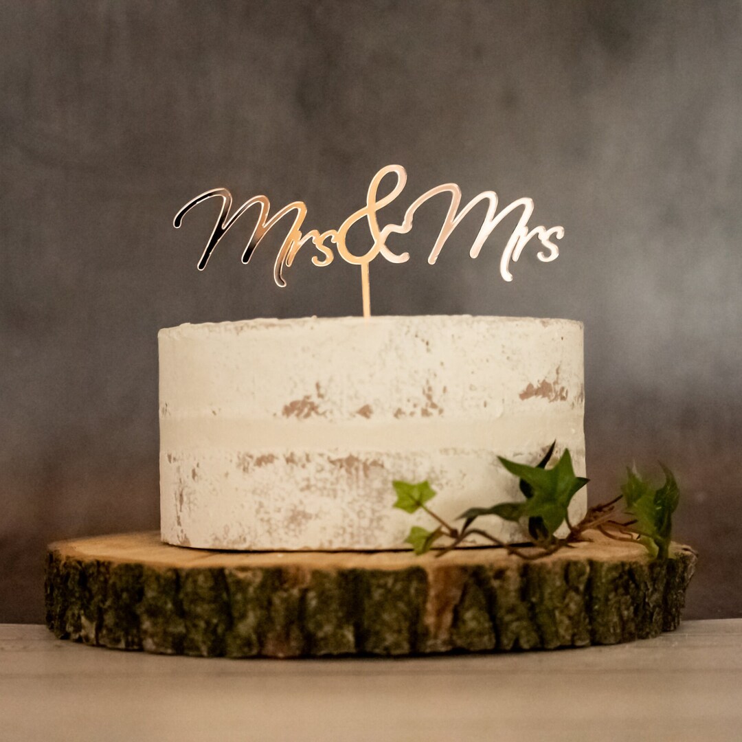 Mrs & Mrs Cake Topper, Wedding Cake Topper, Marriage Cake Toppers ...