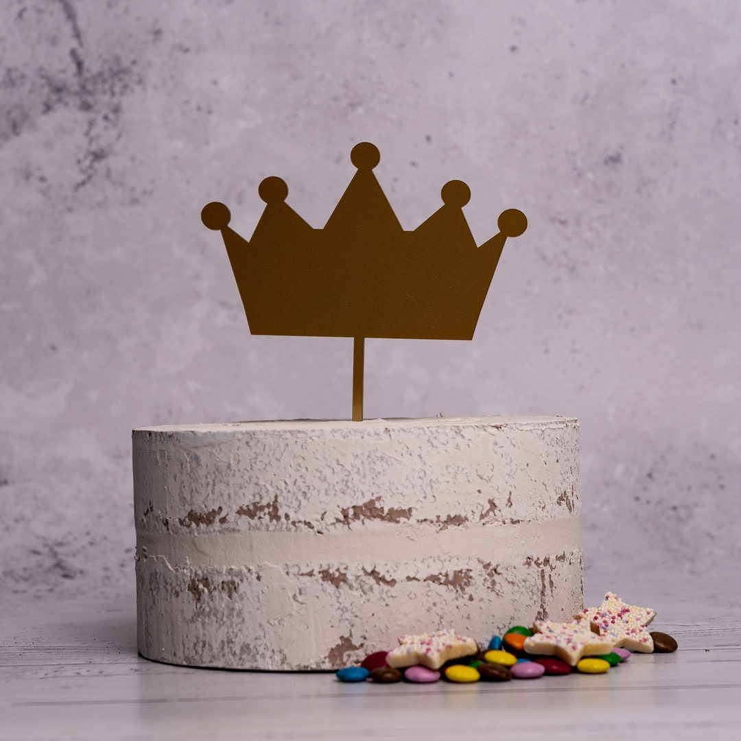 Crown Cake Topper, Crown Topper, Birthday Topper, Perspex Cake Topper ...