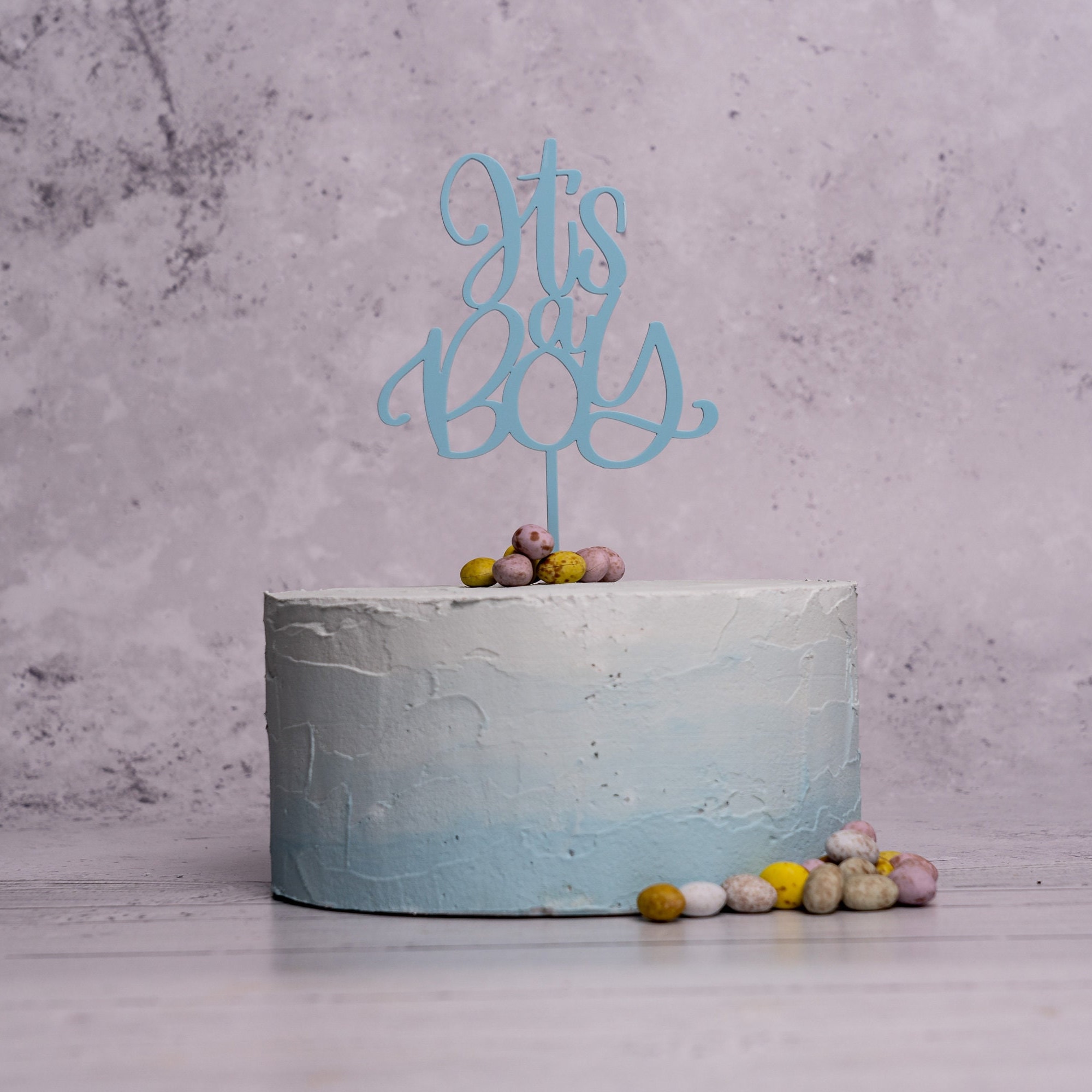 It's a Boy Cake Topper, Baby Boy Topper, Celebration Topper, Perspex ...