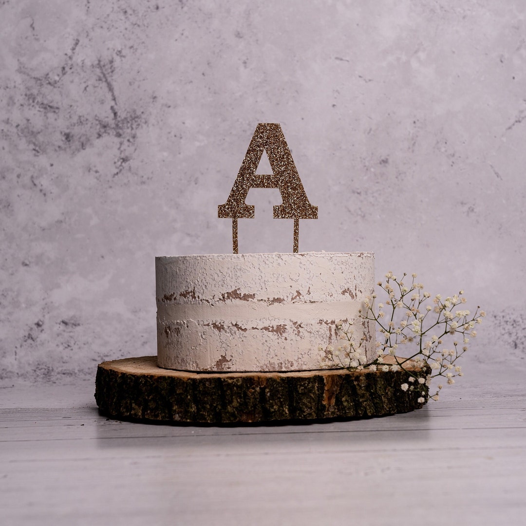 Initial Cake Topper Letters A-Z 9cm Cake Topper Birthday - Etsy