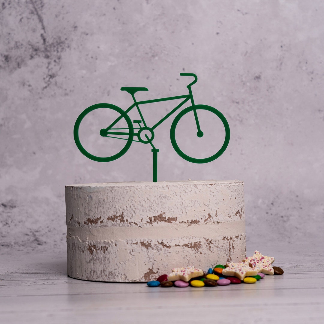 Bike Cake Topper, Cycling Topper, Bicycle Topper, Perspex Cake Topper ...