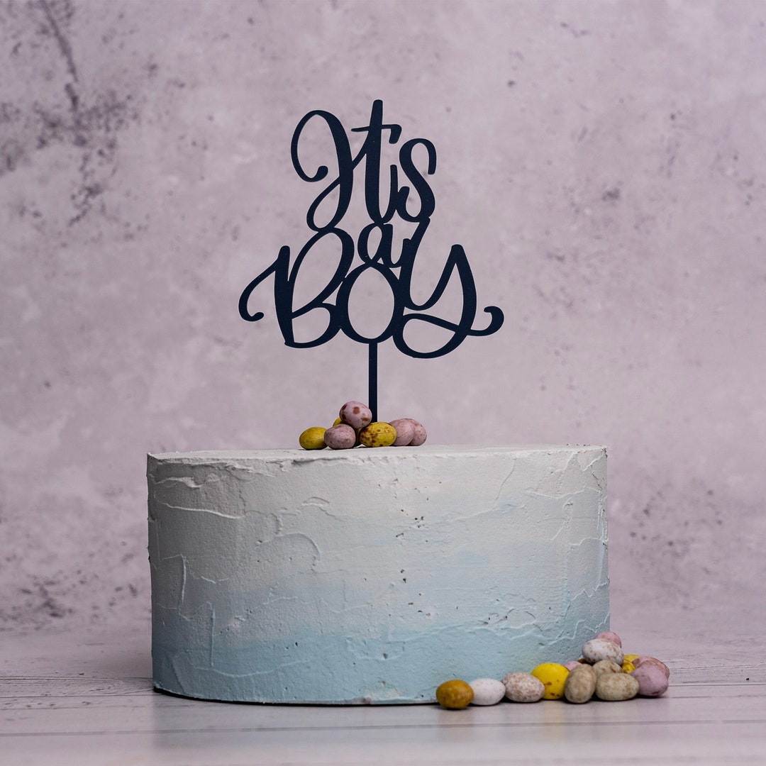It's a Boy Cake Topper, Baby Boy Topper, Celebration Topper, Perspex ...