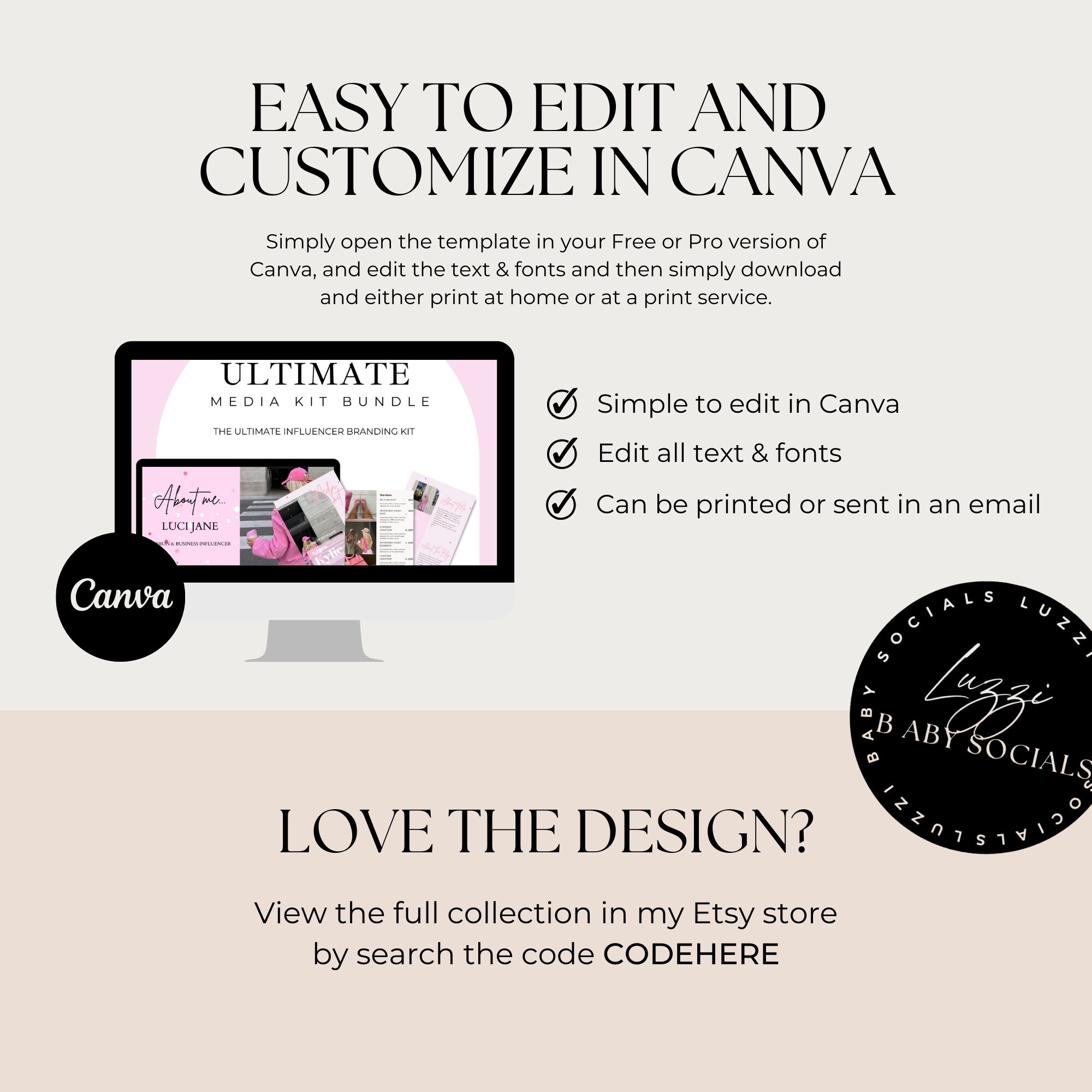 Neutral Instagram Influencer Social Media Branding Media Kit - Social ...