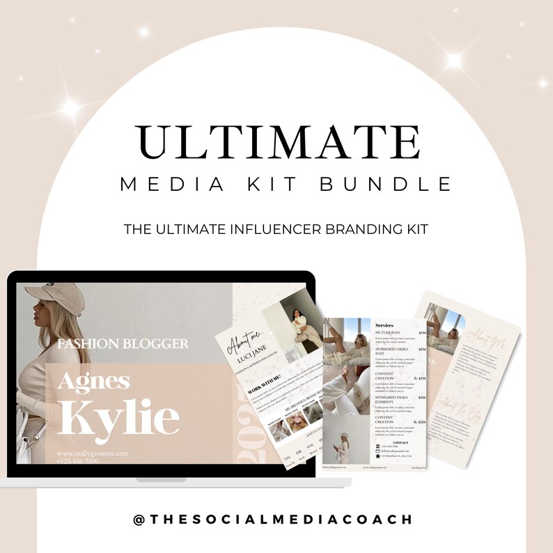 Neutral Instagram Influencer Social Media Branding Media Kit - Social ...