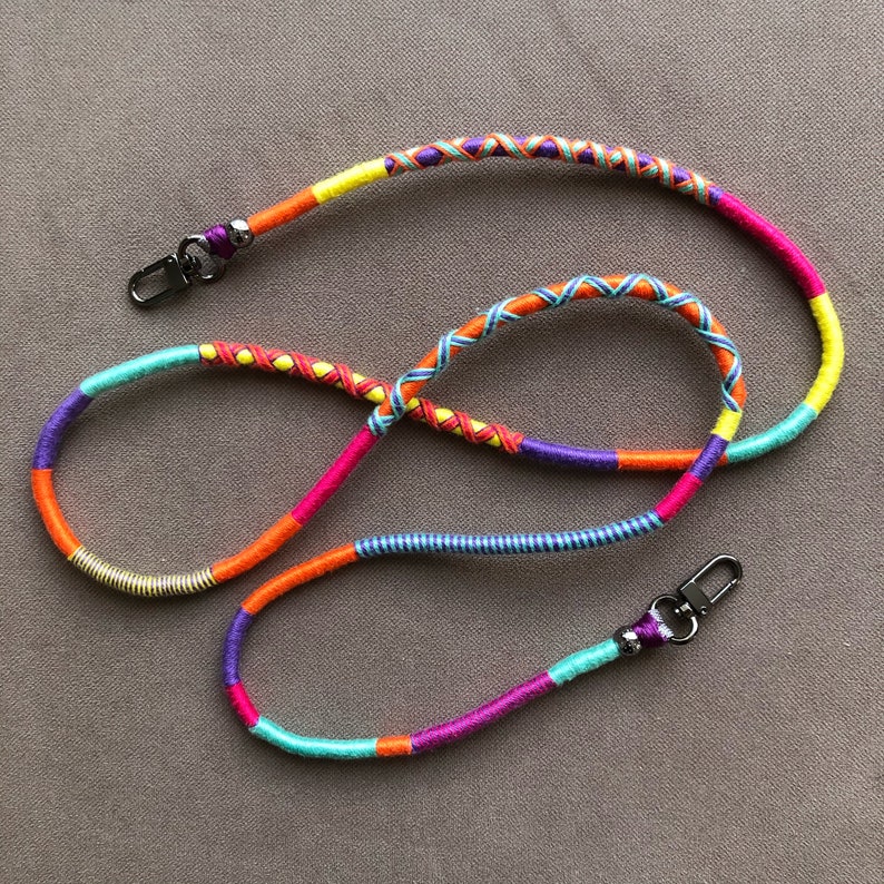 Multicolored Cell Phone Lanyard: Wrapped Cord Crossbody Strap - Etsy