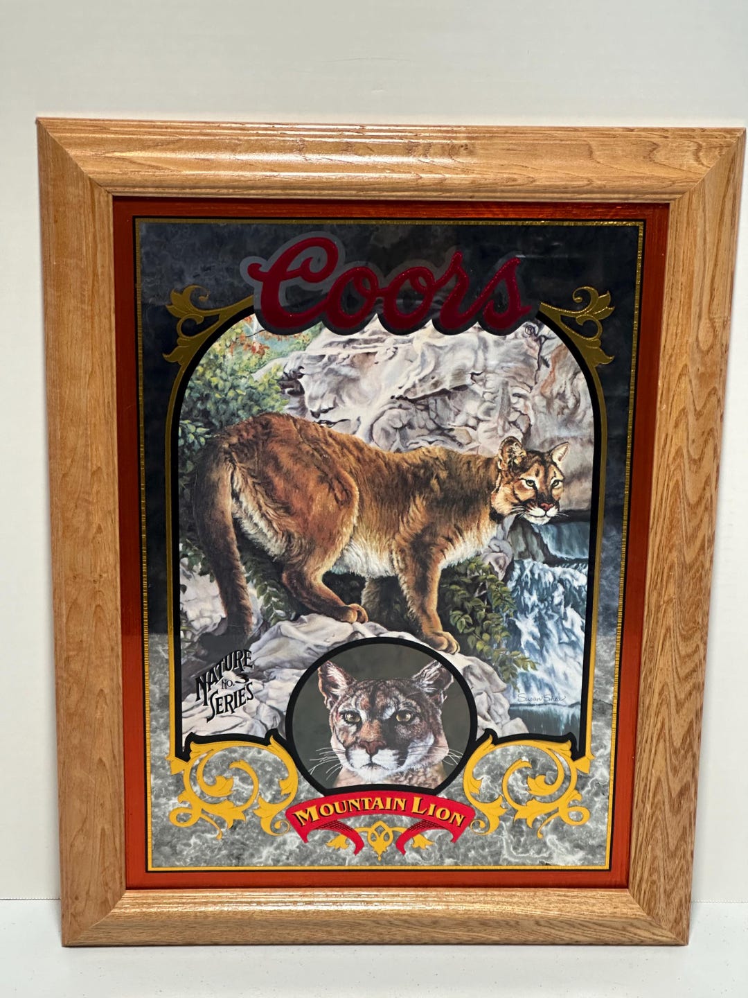 1995 Coors Nature Series mountain Lion Bar Mirror New - Etsy