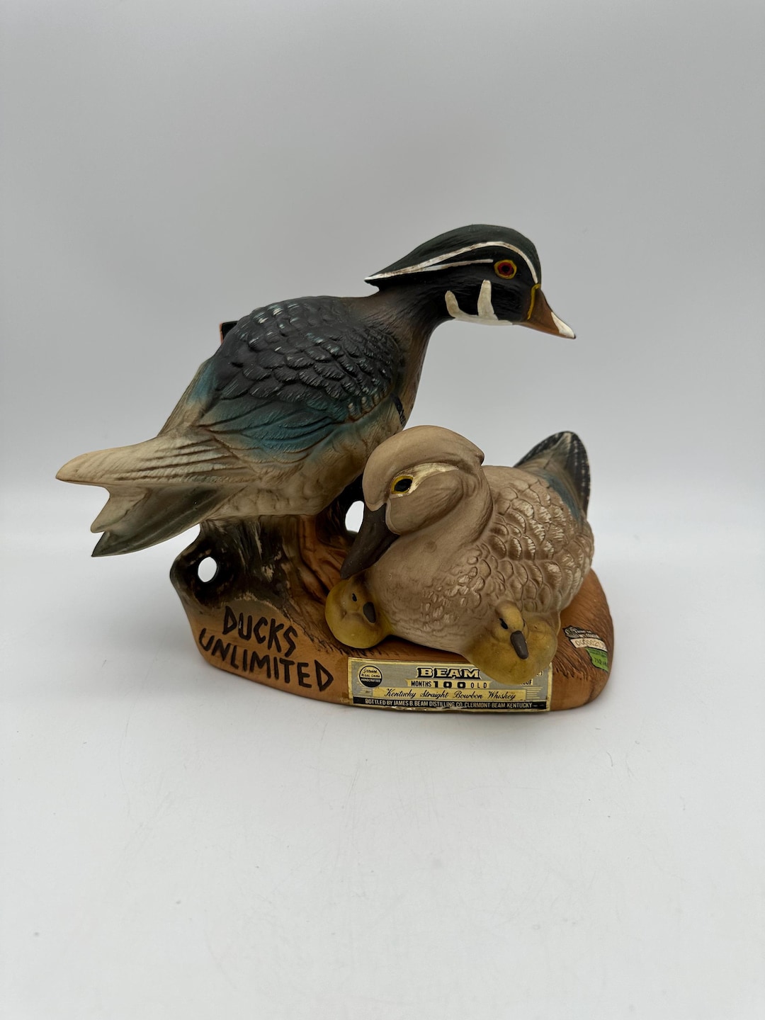 1982 Jim Beam Ducks Unlimited wood Duck Decanter Empty - Etsy