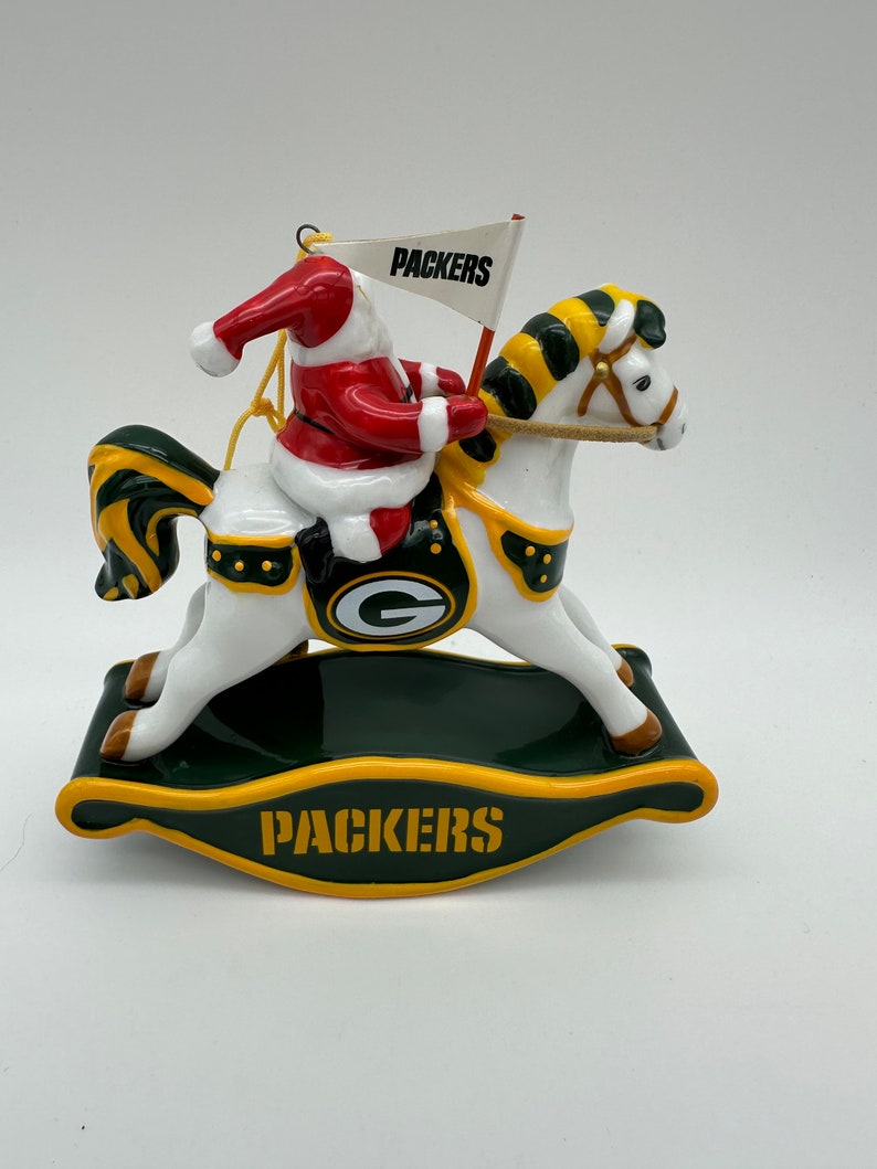 Set of 3 Danbury Mint Green Bay Packers Christmas Ornaments 2004 and ...