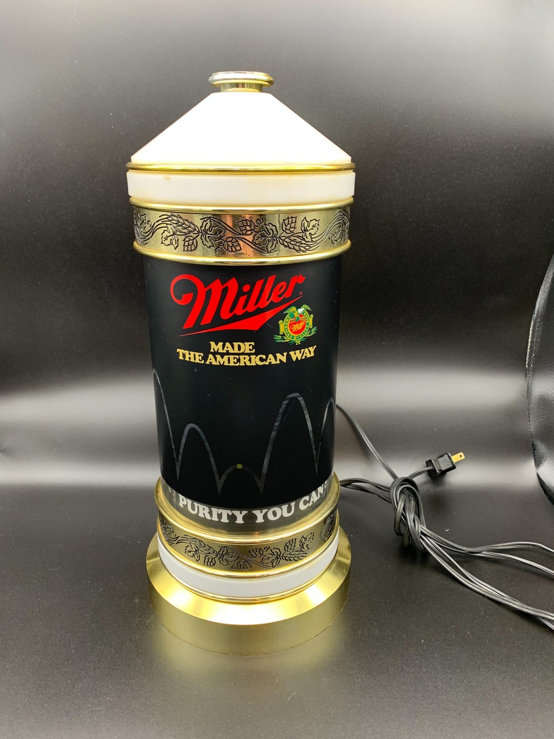 Vintage 1986 Miller Bouncing Ball Rotating Table Top Bar Light Nice ...