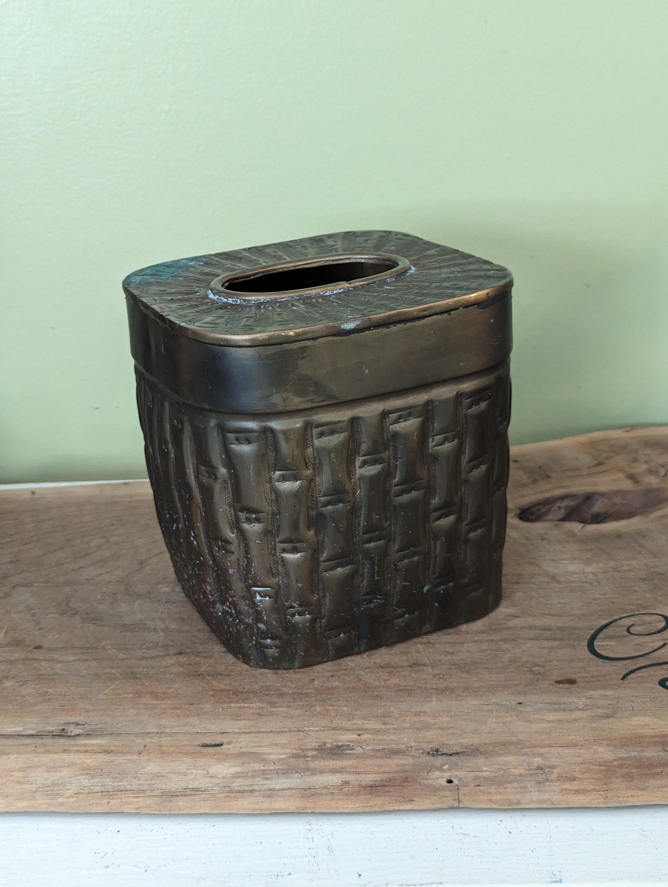 Brass Tissue Box Cover - Etsy