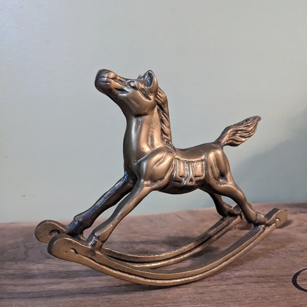 Brass Rocking Horse - Etsy