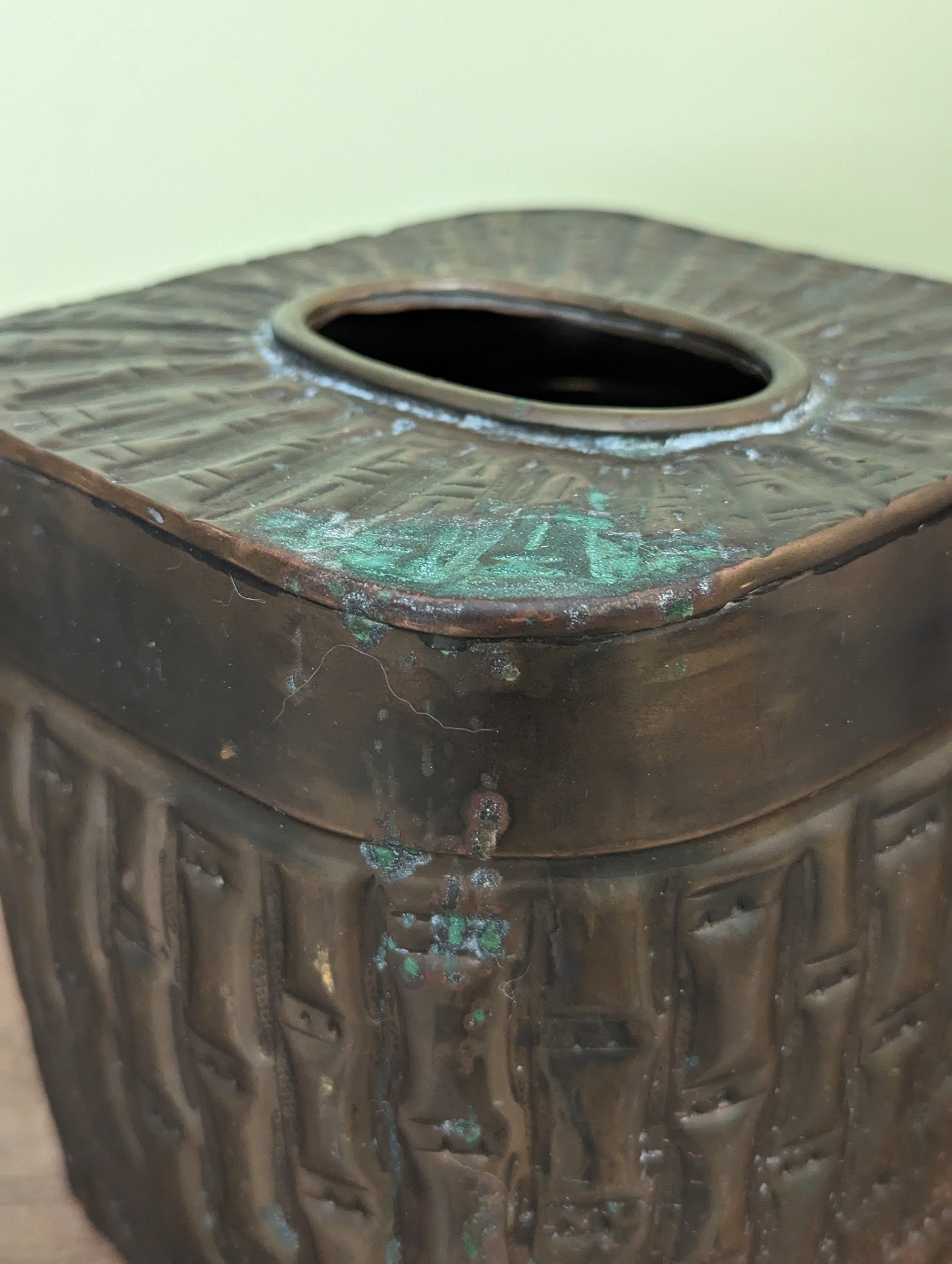 Brass Tissue Box Cover - Etsy