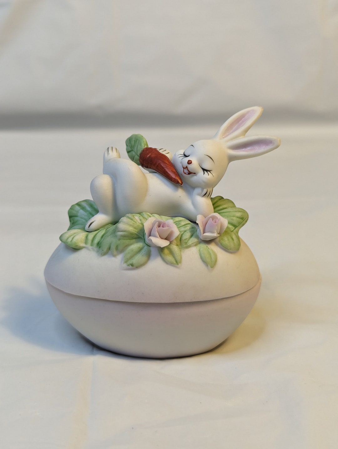 Lefton Easter Bunny Trinket Dish - Etsy