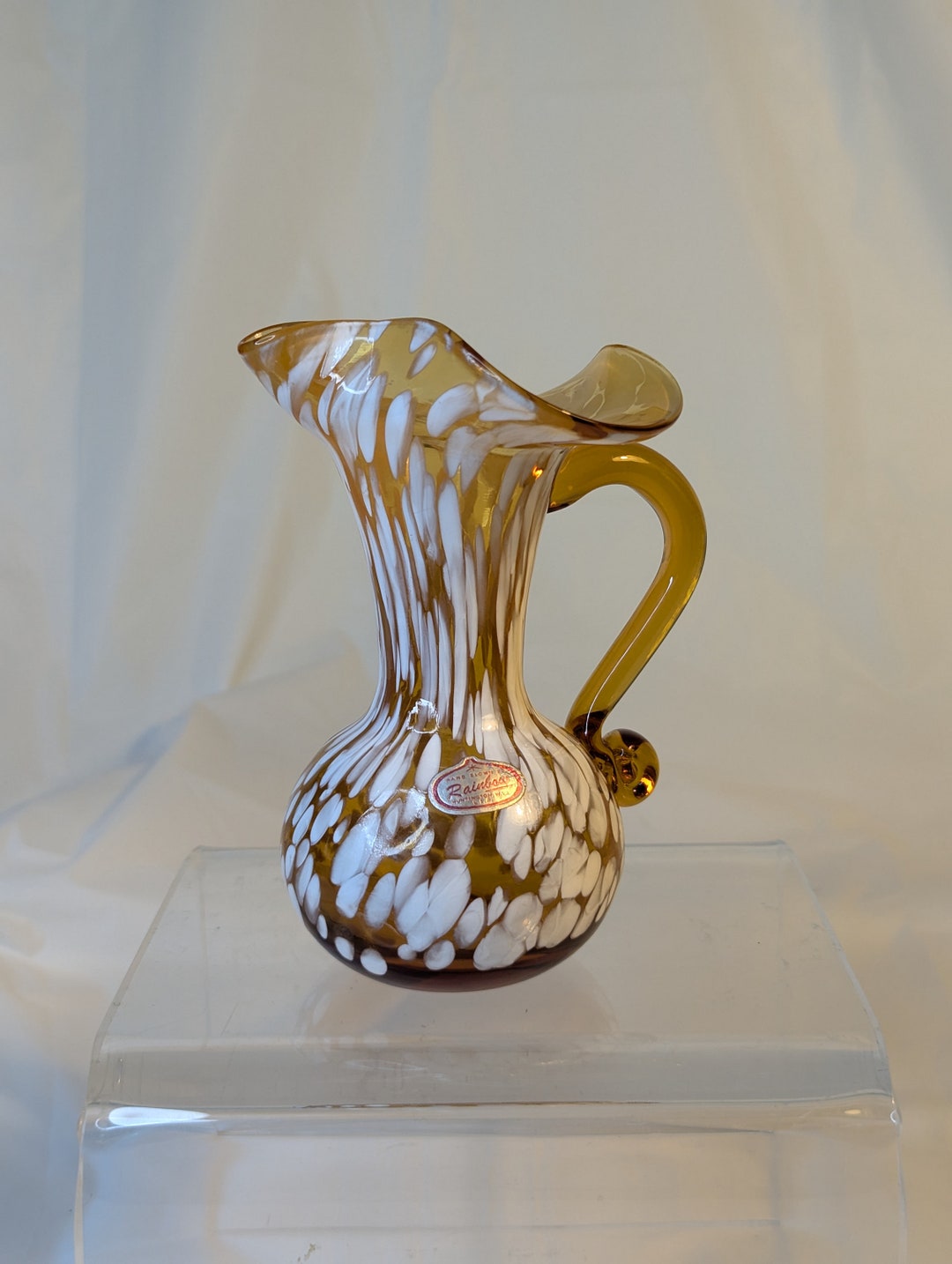 Rainbow Glass Pitcher 5" Blown Glass - Etsy