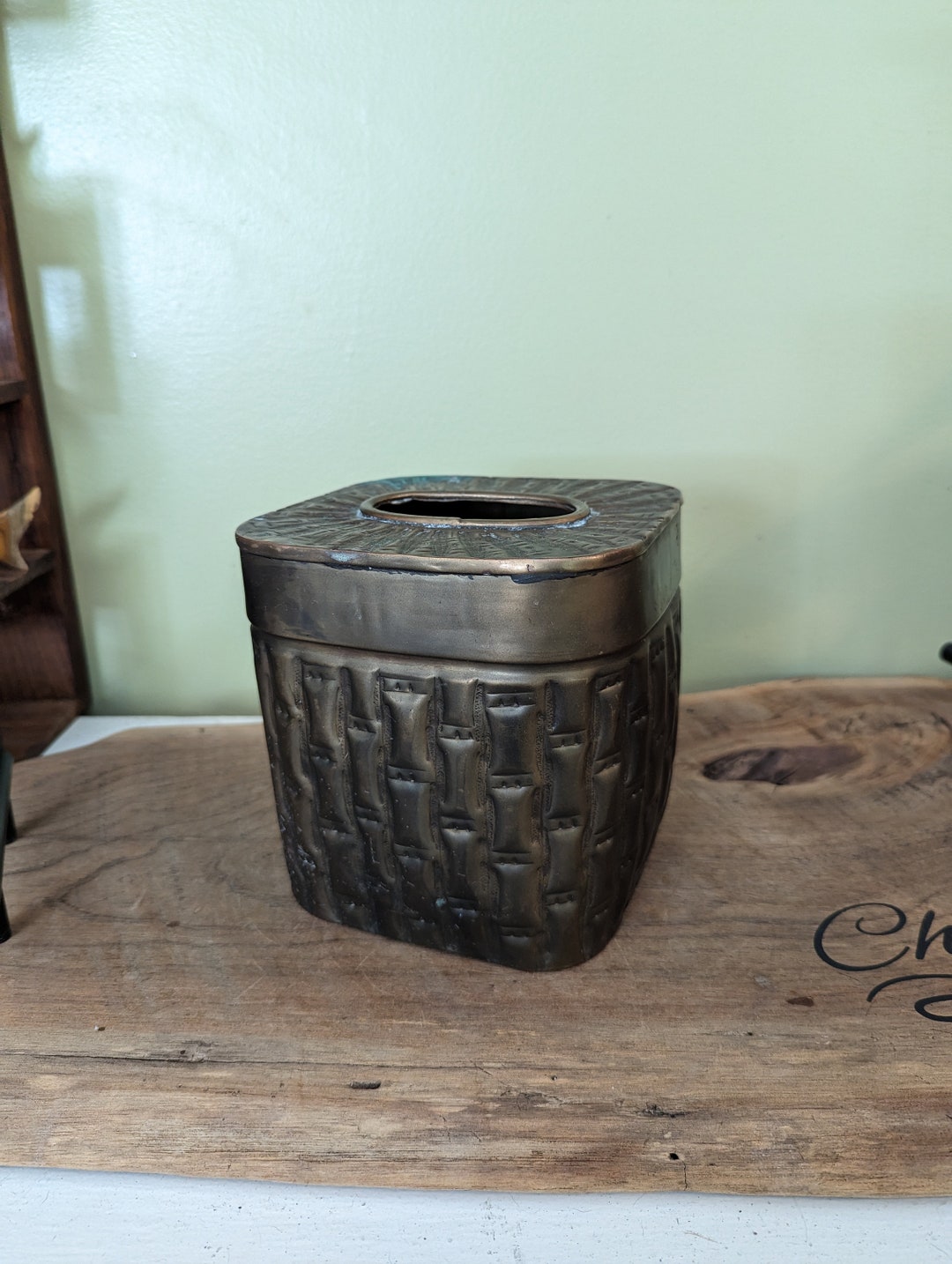 Brass Tissue Box Cover - Etsy