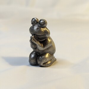 Praying Pewter Frog - Etsy
