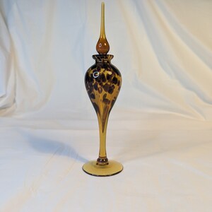 Tortoise Shell Perfume Bottle, Pedestal Style, Blown Glass - Etsy