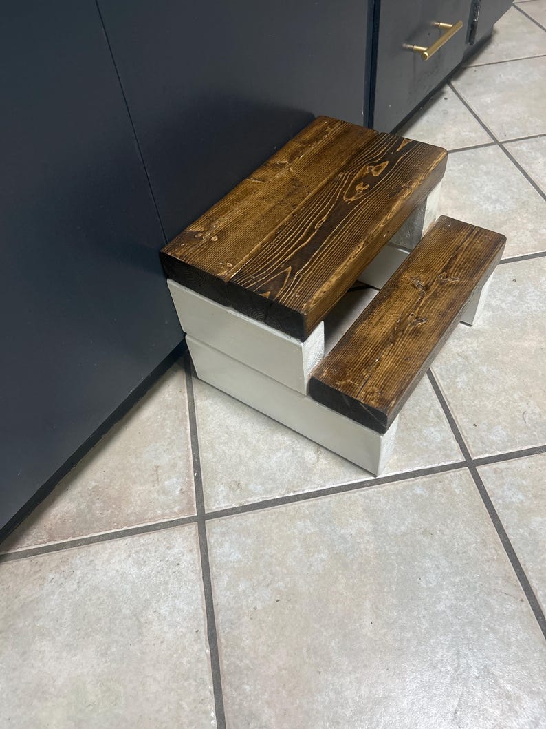 Personalized Kids Step Stool - Wooden Toddler Stool for Bathroom ...