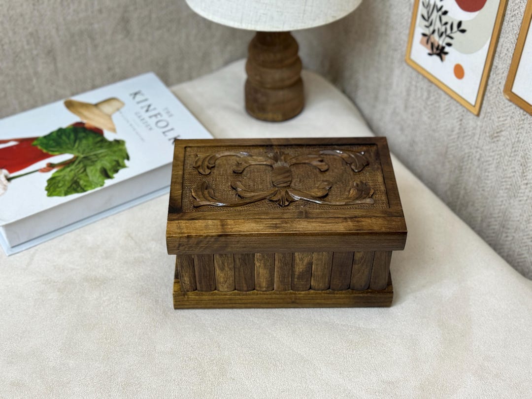 Handmade Wood Puzzle Jewelry Box, Hidden Key in a Secret Compartment ...