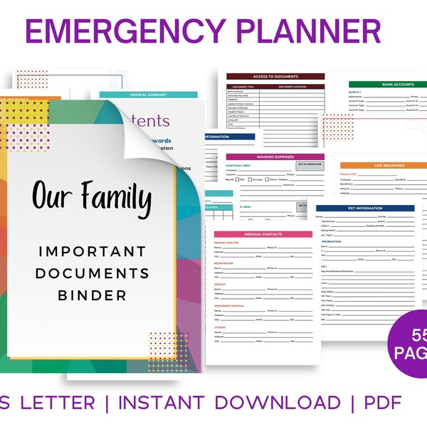 Emergency Preparedness Binder Etsy