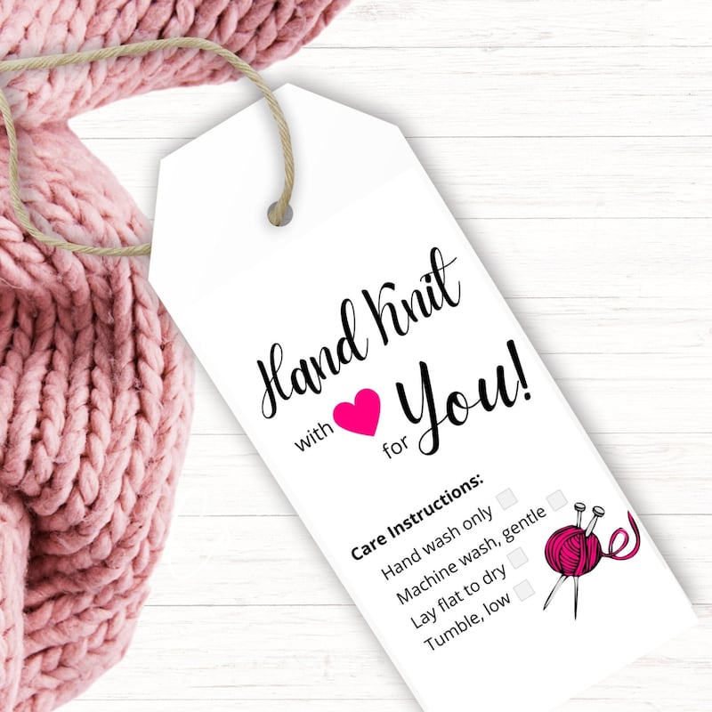 Hand Knit Tags - Etsy