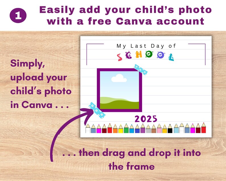 Last Day of School Sign Craft, Editable Handprint Photo Keepsake, 2025 ...