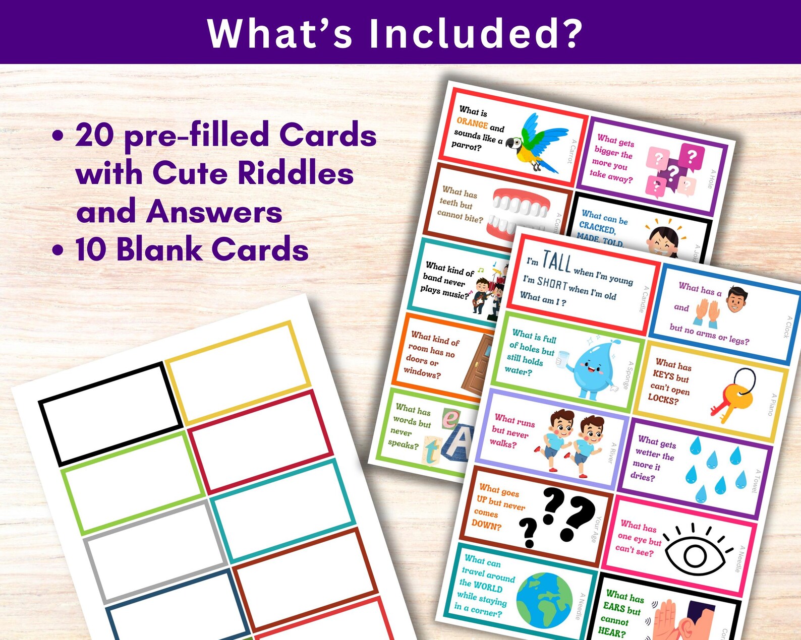 Riddles for Kids Lunchbox Notes With Answers, Lunch Box Note Cards for ...