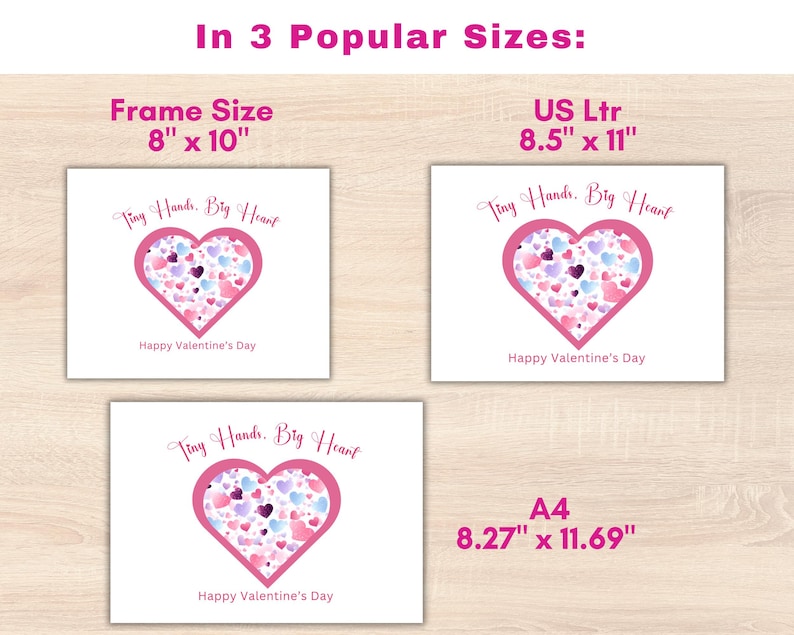 Valentine Handprint Craft for Kids Keepsake, HEART Hand Print Activity ...